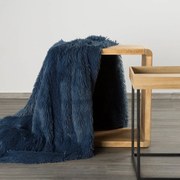 CHLUPATÁ DEKA TIFANY1 170X210 CM TMAVĚMODRÁ
