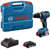 Bosch Nářadí - 18V AKU vrtačka s příklepem, 2x aku 2,0 Ah GBA, nabíječka 06019N3100