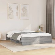 Rám postele šedý sonoma 150 x 200 cm kompozitní dřevo 3295651