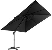 Costway Slunečník čtvercový s klikou – 300 × 300 cm, černý