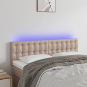 Čelo postele s LED cappuccino 144x5x78/88 cm umělá kůže