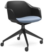 LD SEATING - Otočná židle RIVA RI-01,F02 s čalouněným sedákem