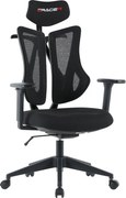 Herní ergonomická židle ERACER H3246 — síť / látka, černá