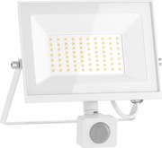 Mexen Luxpro+ LED reflektor s pohybovým senzorem, 50W, neutrální - 4000K, 5500 lm, bílá - L236-050-40-20