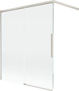 Mexen Rox, 2-křídlová posuvná vanová zástěna 140 x 150 cm, 8mm čiré sklo, ocelový profil, 8C9-140-003-97-00