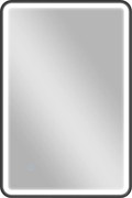 HOMCOM 90 x 60 cm LED koupelnové zrcadlo, světla, 3 barvy, stmívatelné, paměťová funkce, horizontálně a vertikálně, černé