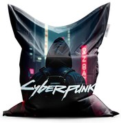 Sablio Sedací vak Cyberpunk 2077 Pohled do města - 150x100 cm