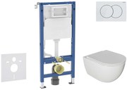 Geberit Duofix - Set předstěnové instalace, klozetu Oudee a sedátka softclose, tlačítko Delta01, alpská bílá SANI11CA3116B