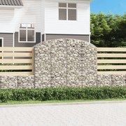 Klenutý gabionový koš 200 x 50 x 160/180 cm pozinkované železo 153478