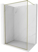 Mexen Kioto-F Sprchová stěna Walk-in s rámem 180 x 202 cm, transparentní 8 mm, zlatá - 800-180-104-50-00