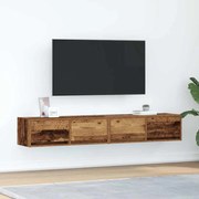TV skříňky 2 ks Staré dřevo 80x31x25,5 cm Dřevěné konstrukce