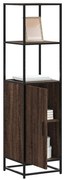Skříň highboard hnědý dub 35,5x35x139 cm kompozit a kov