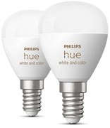Philips Hue Smart žárovky - Chytrá LED žárovka E14, 5,1 W, stmívatelná, bílé i barevné světlo, 2 ks 929003573602