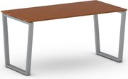 Kancelářský stůl PRIMO IMPRESS, 160x80 cm, šedostříbrná podnož, třešeň