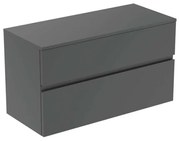 Ideal Standard Finesse - Umyvadlová skříňka, 100x44x56 cm, 2 zásuvky, matný antracit E3424Y2