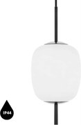Závěsná skleněná lampa do koupelny Epli Mini EM0122PS0 IP44 černá bílá
