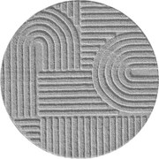 Ayyildiz, Kusový koberec Art 1121 Silver kruh, 120x120 (průměr) kruh, šedá, ložnice