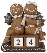 Vánoční adventní kalendář s perníčky Gingerbread - 11*4*13 cm
