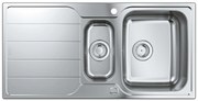 Grohe - Dřez K500 s automatickým odtokem, 100x50 cm, kartáčovaná nerez 31572SD1