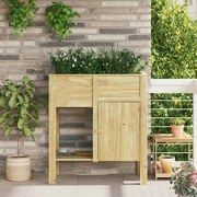 Vysoký květináč Hnědá Impregnované borovicové dřevo 3385878