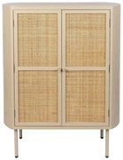 Krémová ratanová skříňka 80x100 cm Amaya – White Label
