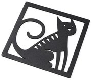 Kovová podložka Trivet Sitting Cat black 18x17, Bengt & Lotta Švédsko