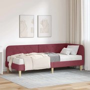Rohový rám postele Víno Červené 80 x 200 cm textil 3394104