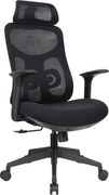 Ergonomická kancelářská židle LERO - černá síťovina / nosnost 150 kg
