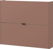 Hnědý výklopný/závěsný botník v dekoru dubu 100x83x18 cm Ameca – Germania