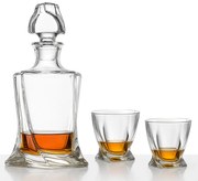 Crystalite Bohemia křišťálový whisky set Quadro 1+2