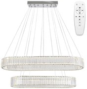 Toolight Závěsné designové osvětlení CRYSTAL LED + dálkové ovládání APP1546-CP2 Chrome