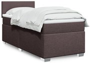 Box spring postel s matrací tmavě hnědá 90x200 cm textil 3285767