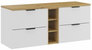 Comad Koupelnová skříňka pod deskové umyvadlo Adel White SET-ADW B ARTISAN 140 bílá/dub artisan