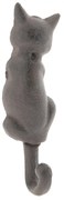Nástěnný kovový háček kočka – 5x3x17 cm