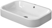 Duravit Happy D.2 - Umyvadlo na desku, 60x40 cm, bez otvoru pro baterii, s WonderGliss, alpská bílá 23146000001
