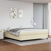 Box spring postel s matrací krémová 200x200 cm umělá kůže