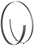 Černá LED stojací lampa s hlasovým ovládáním/s ovládáním pomocí mobilní aplikace s kovovým stínidlem (výška 75 cm) Cinardi – CINQUE