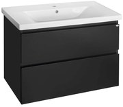 Aqualine Altair - Umyvadlová skříňka 87x60x45 cm, matná černá AI690