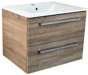 Comodo Koupelnová skříňka s keramickým umyvadlem Vermont S 60 - sonoma