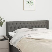 Čelo postele typu ušák tmavě šedé 163x16x78/88 cm textil 3119111