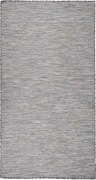 Venkovní hladce tkaný koberec 80 x 150 cm hnědý a modrý 340813