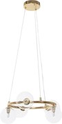 Toolight Toolight, stropní svítidlo skleněné koule 5xG9 APP1158-6CP, zlatá, OSW-04690
