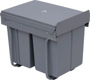 HOMCOM Systém na třídění odpadu 1 x 20L + 2 x 10L Vestavěný odpadkový koš se 3 oddíly Vytahovací systém pro třídění odpadu pro instalaci do spodní skř
