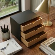 Bambusový stolní organizér se zásuvkami HEGO, 25 cm