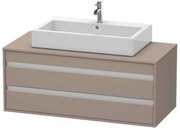 Duravit Ketho - Umyvadlová skříňka 50x120x55 cm, 2 zásuvky, Basalt Matt KT665604343
