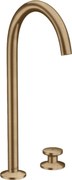 Axor One - Umyvadlová baterie s výpustí Push-Open, 2-otvorová instalace, EcoSmart, kartáčovaný bronz 48060140