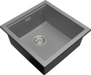 Gamma Decor 4850, 1-komorový granitový dřez 480x500x215 mm, šedá, GMA-ZLE000166