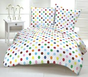 Povlečení bavlněné Rainbow dotts TiaHome - 1x Polštář 90x70cm, 1x Přikrývka 140x200cm