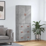 Skříň highboard betonově šedá 69,5x34x180 cm kompozitní dřevo 3195823