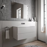 Koupelnová skříňka AVA 100 cm s umyvadlem z minerálního odlitku CREAM